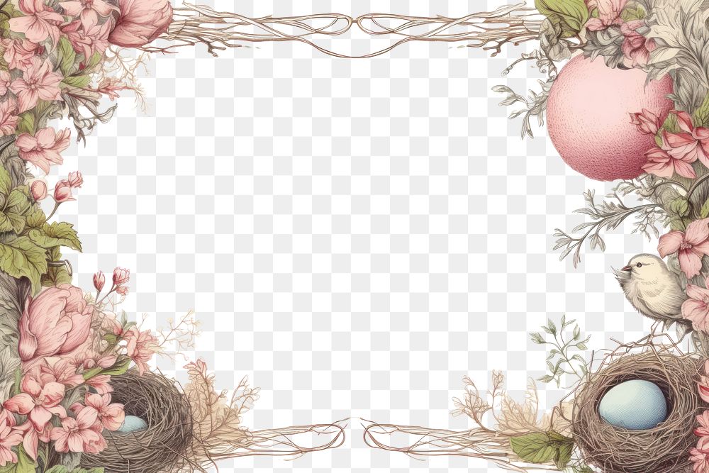 PNG Toile Bird nest border | Premium PNG - rawpixel