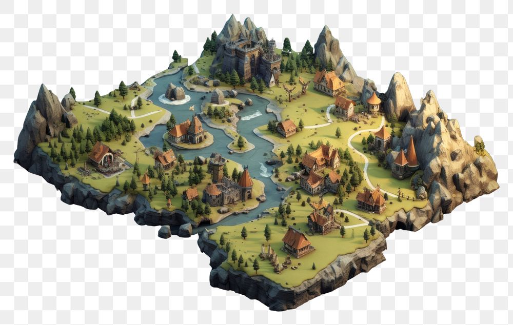 PNG Medieval landscape outdoors map. | Free PNG - rawpixel
