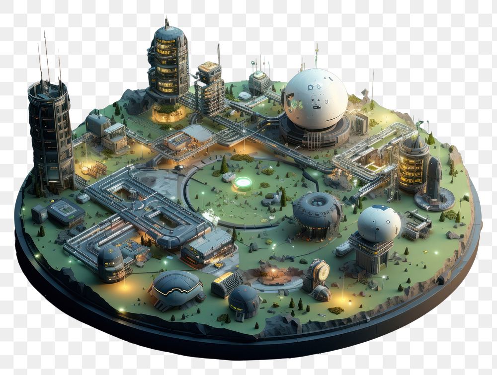 PNG Space colony architecture city | Free PNG - rawpixel