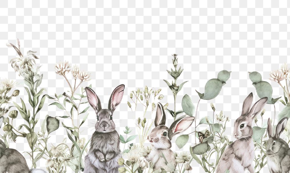 PNG Rabbits animal mammal nature. | Premium PNG - rawpixel