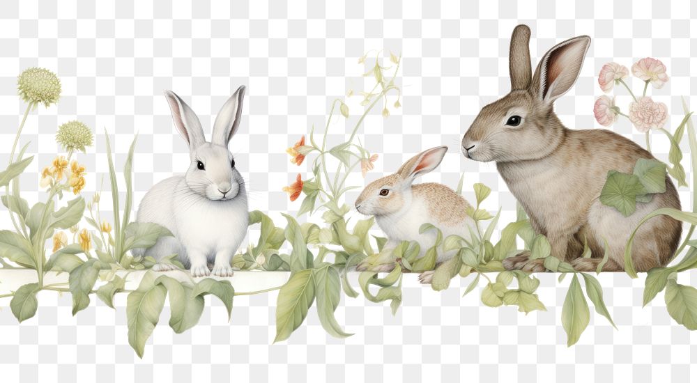 PNG Rabbits animal rodent mammal. | Free PNG - rawpixel