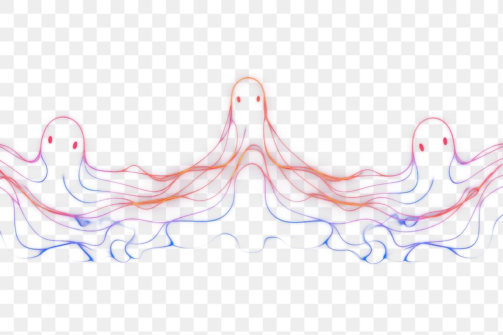 PNG Ghost border neon light | Free PNG - rawpixel