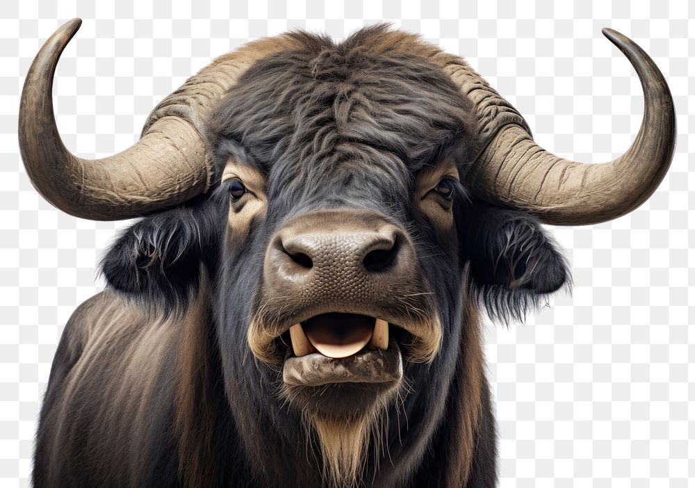 PNG Smiling buffalo livestock wildlife | Premium PNG - rawpixel
