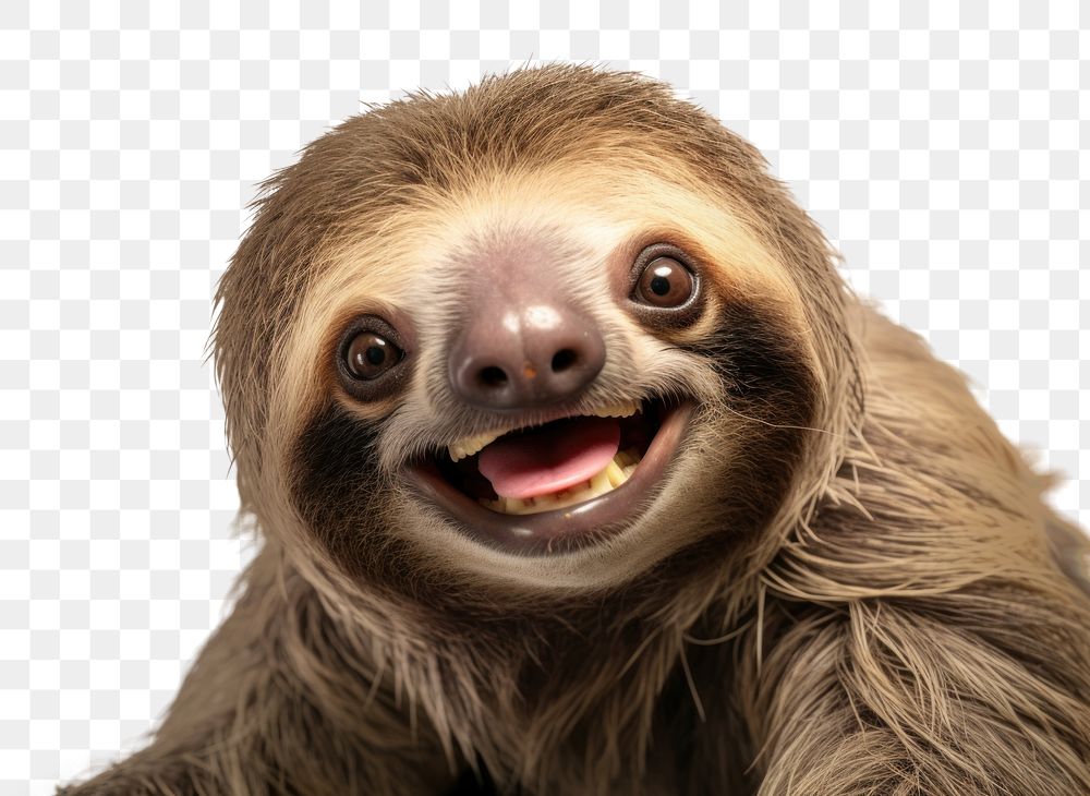 PNG Smiling sloth wildlife animal | Free PNG - rawpixel