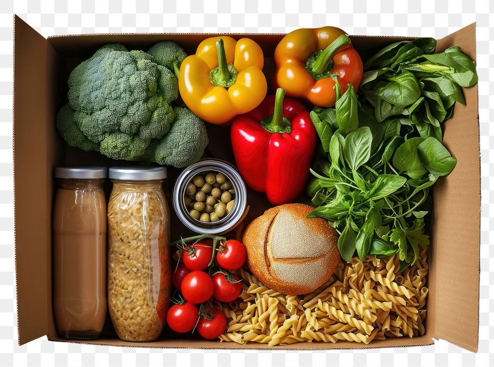 PNG Different foods box vegetable | Free PNG - rawpixel