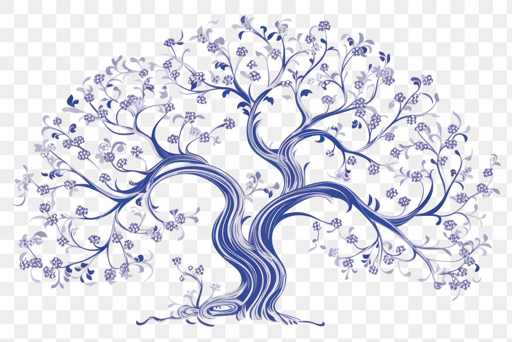 PNG Chinese tree pattern drawing | Free PNG - rawpixel