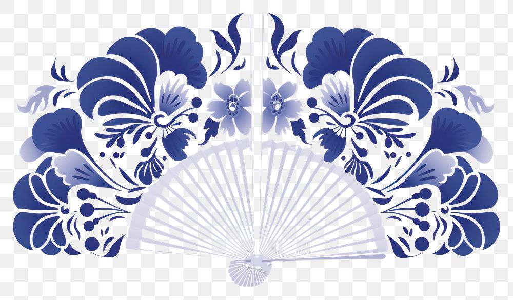 PNG Chinese fan pattern white | Premium PNG - rawpixel