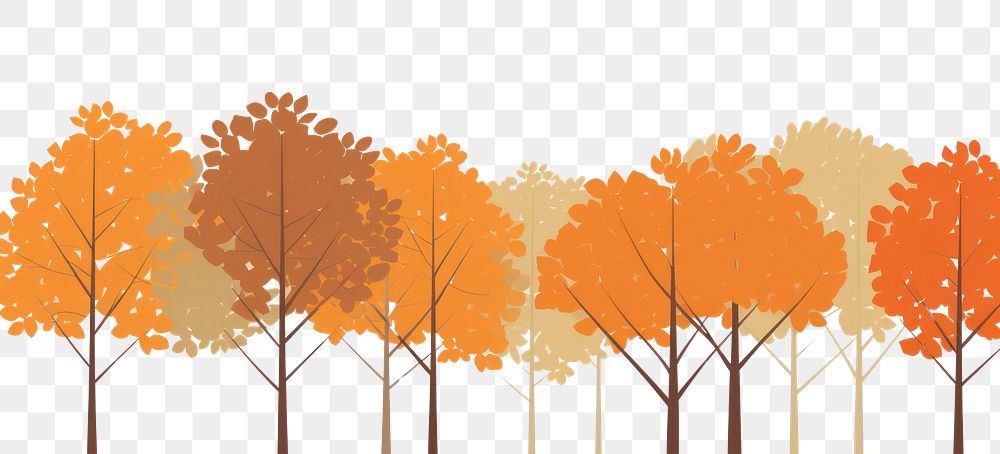 PNG Illustration fall tree border | Free PNG - rawpixel