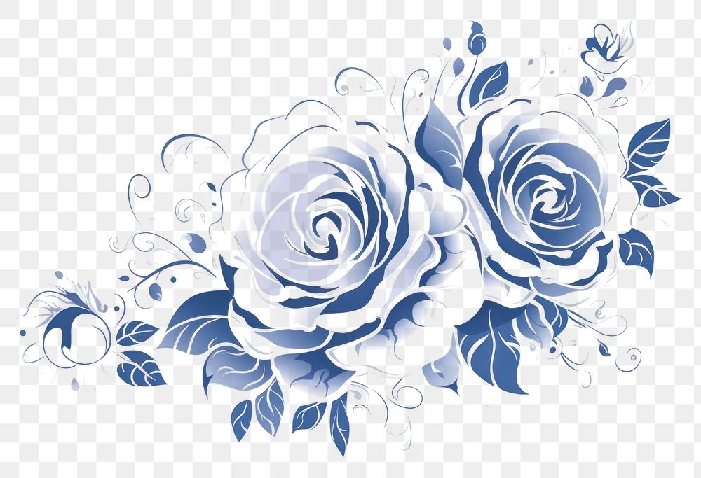 PNG Rose pattern flower plant. | Premium PNG - rawpixel