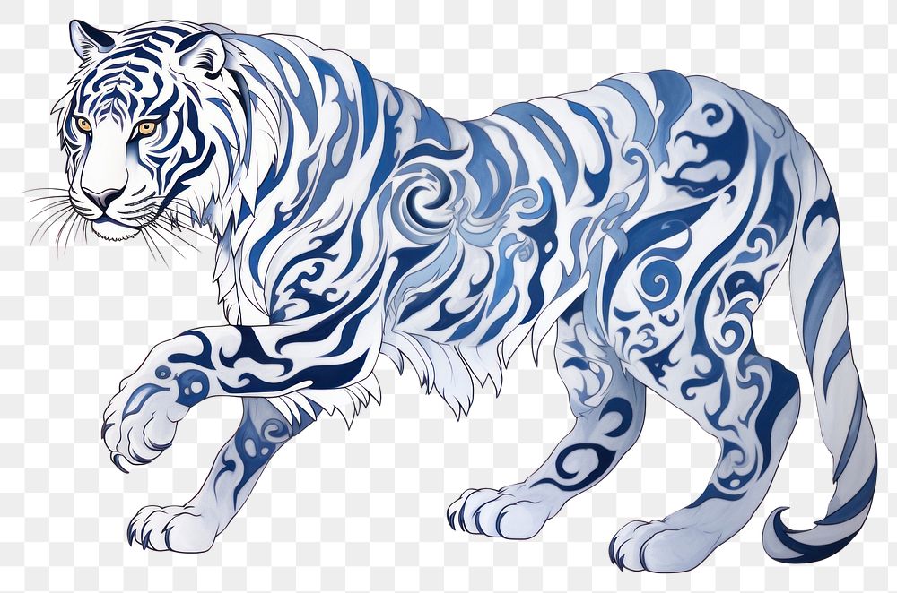 PNG Tiger element drawing animal | Free PNG - rawpixel