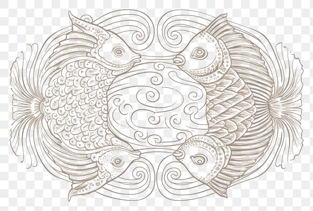 PNG Two fish drawing sketch | Free PNG - rawpixel