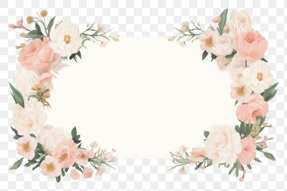 PNG Wedding flower frame border | Premium PNG - rawpixel