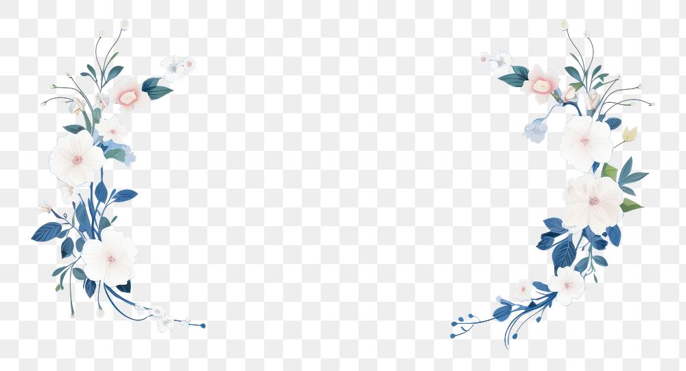 PNG Blue flower frame plant | Free PNG - rawpixel