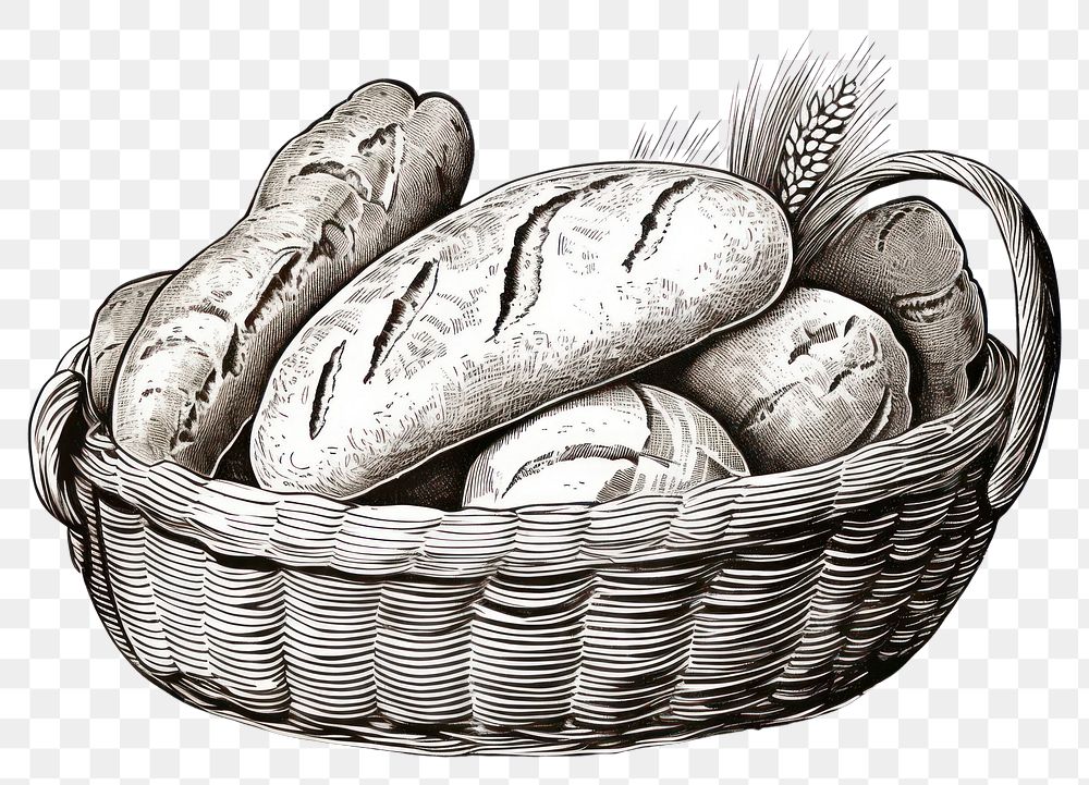 PNG Basket breads drawing sketch | Premium PNG - rawpixel