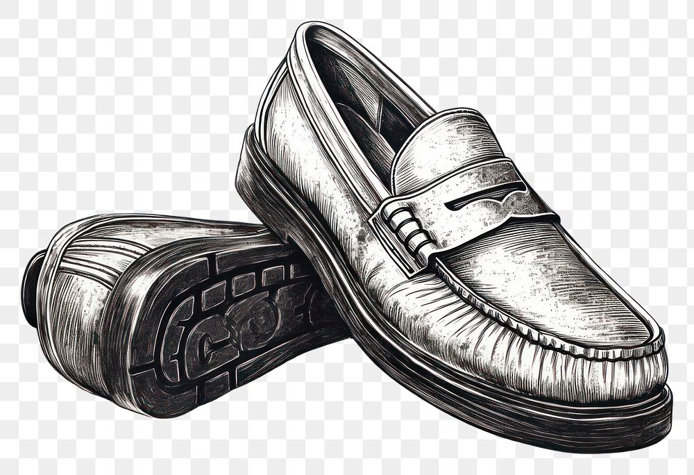PNG Loafer shoes footwear drawing | Free PNG - rawpixel