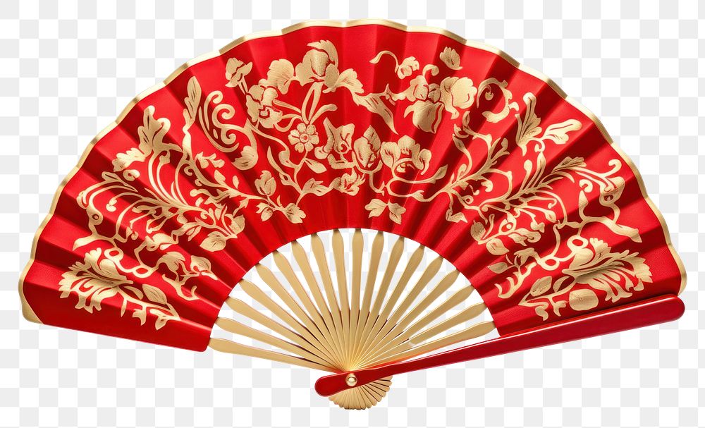 PNG Beautiful chinese fan red | Premium PNG - rawpixel