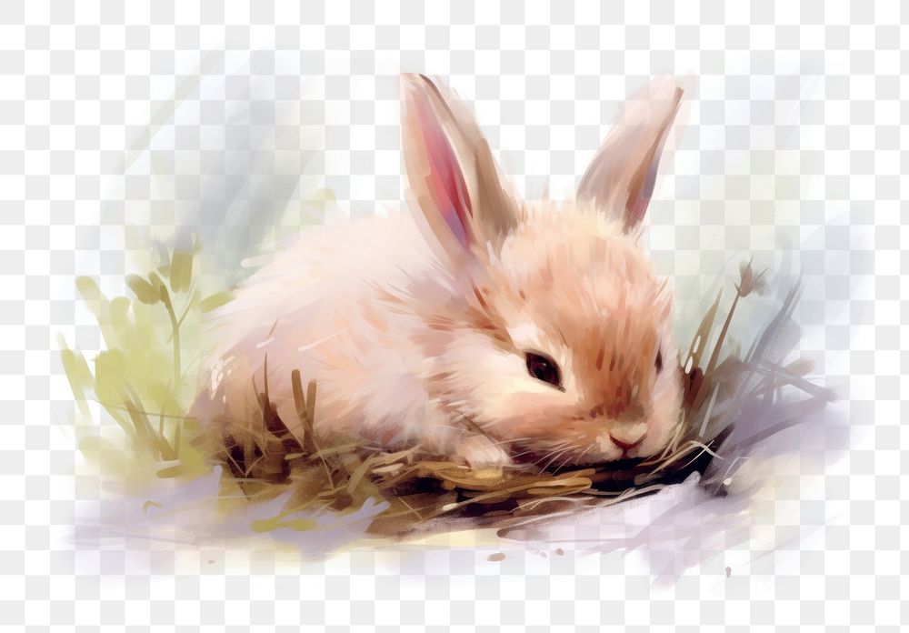 PNG Cute baby bunny drawing | Free PNG - rawpixel