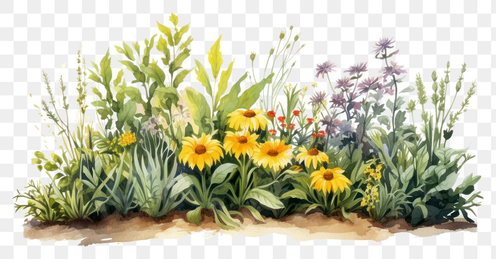 PNG Herb garden herbs outdoors | Premium PNG - rawpixel