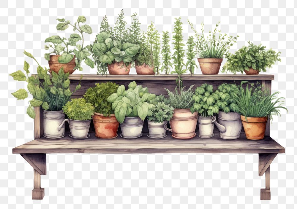 PNG Herb garden herbs nature | Free PNG - rawpixel