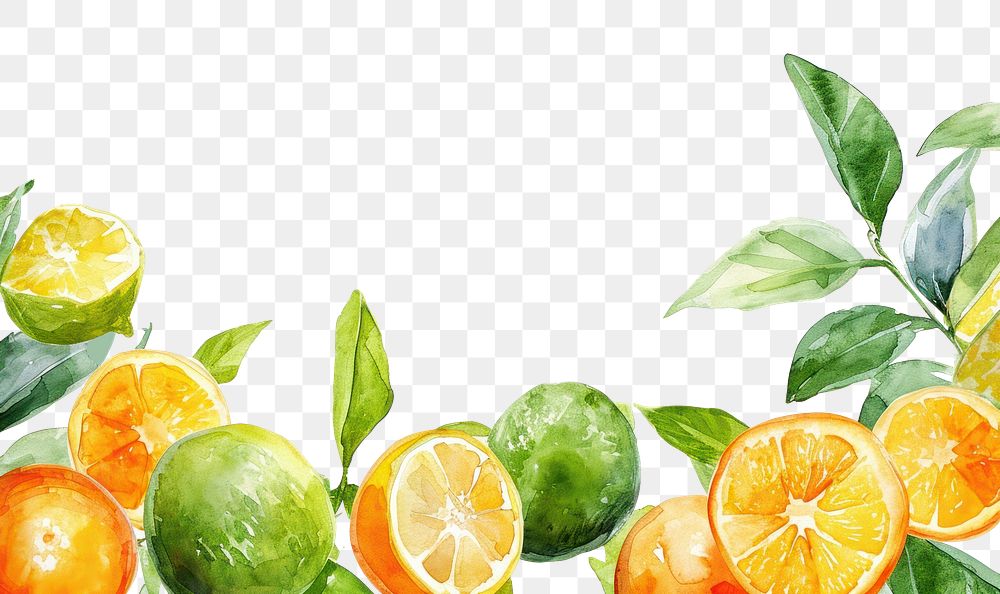PNG Citrus border grapefruit lemon | Free PNG - rawpixel