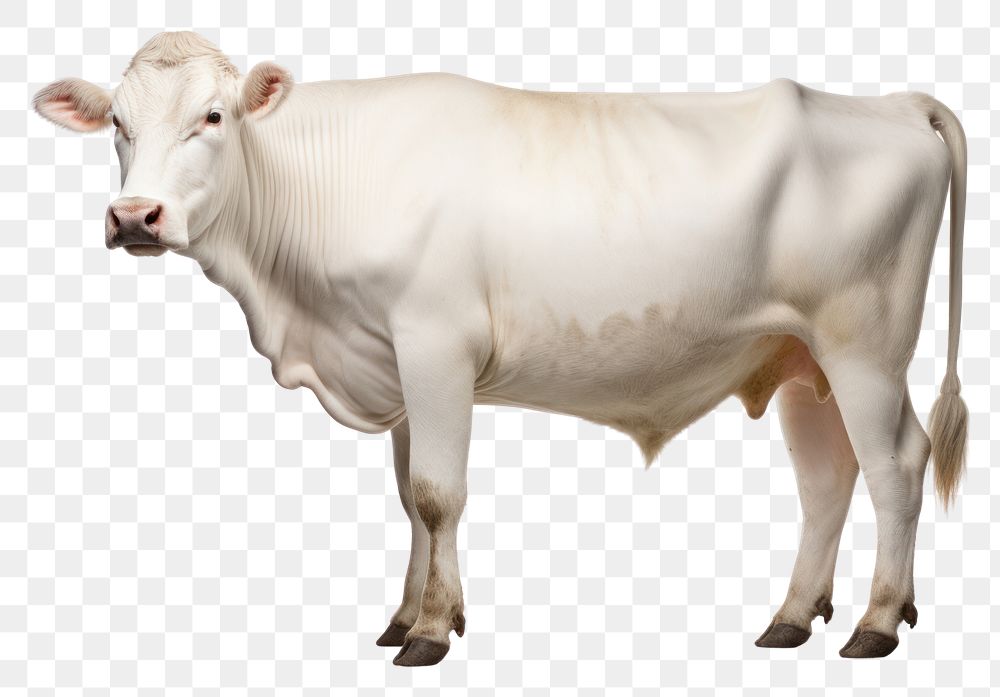 PNG white cow livestock mammal | Premium PNG - rawpixel