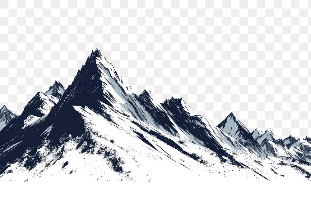 PNG Mountain line horizontal border | Free PNG - rawpixel