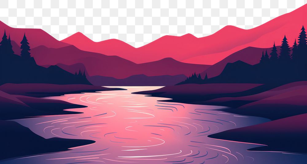 PNG River landscape outdoors nature. | Premium PNG - rawpixel