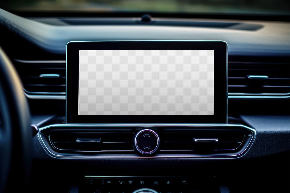 Car control screen png mockup, | Premium PNG - rawpixel