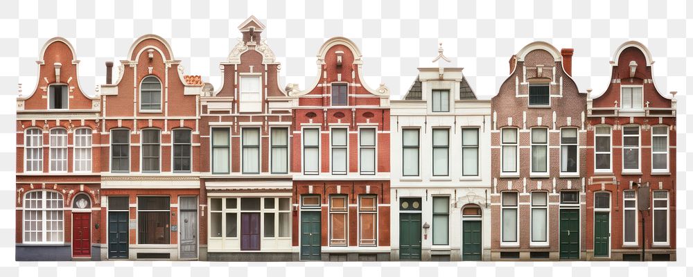 PNG Dutch row houses architecture | Free PNG - rawpixel