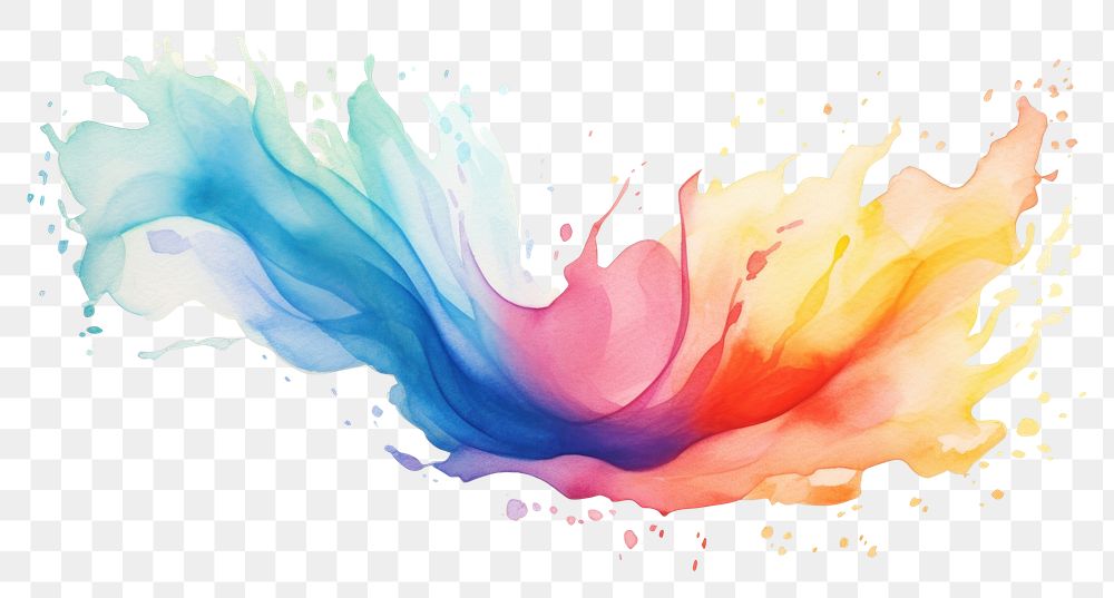 PNG Rainbow paint splash painting | Premium PNG - rawpixel