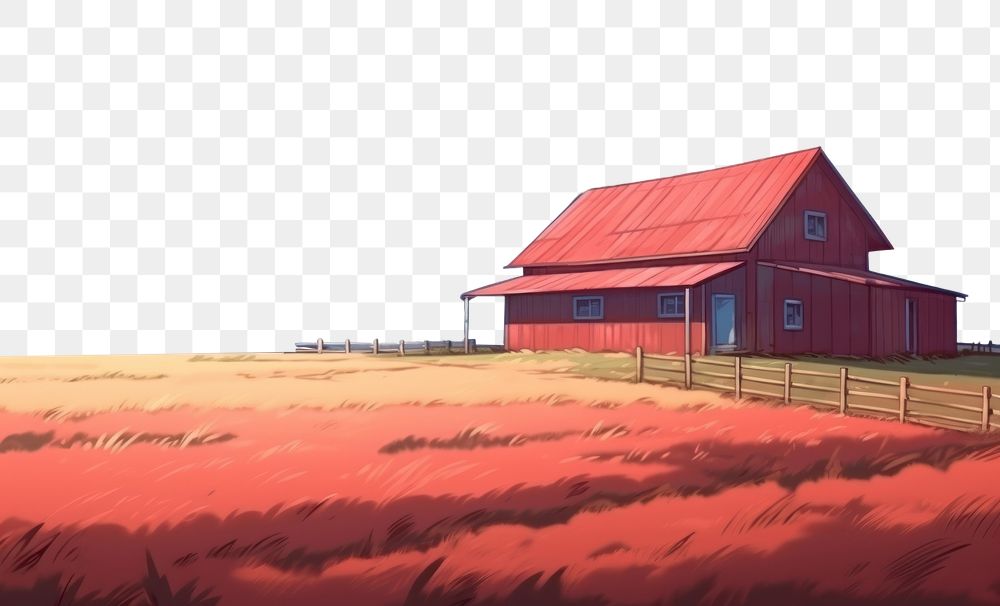 PNG Farm red house farm | Free PNG - rawpixel