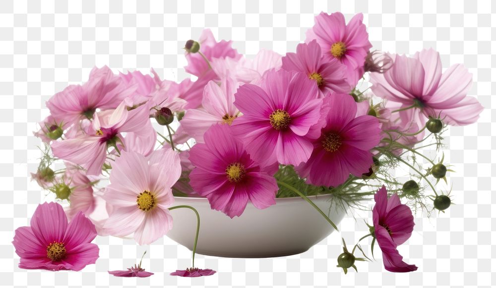 PNG Pink cosmos flowers floral | Premium PNG - rawpixel