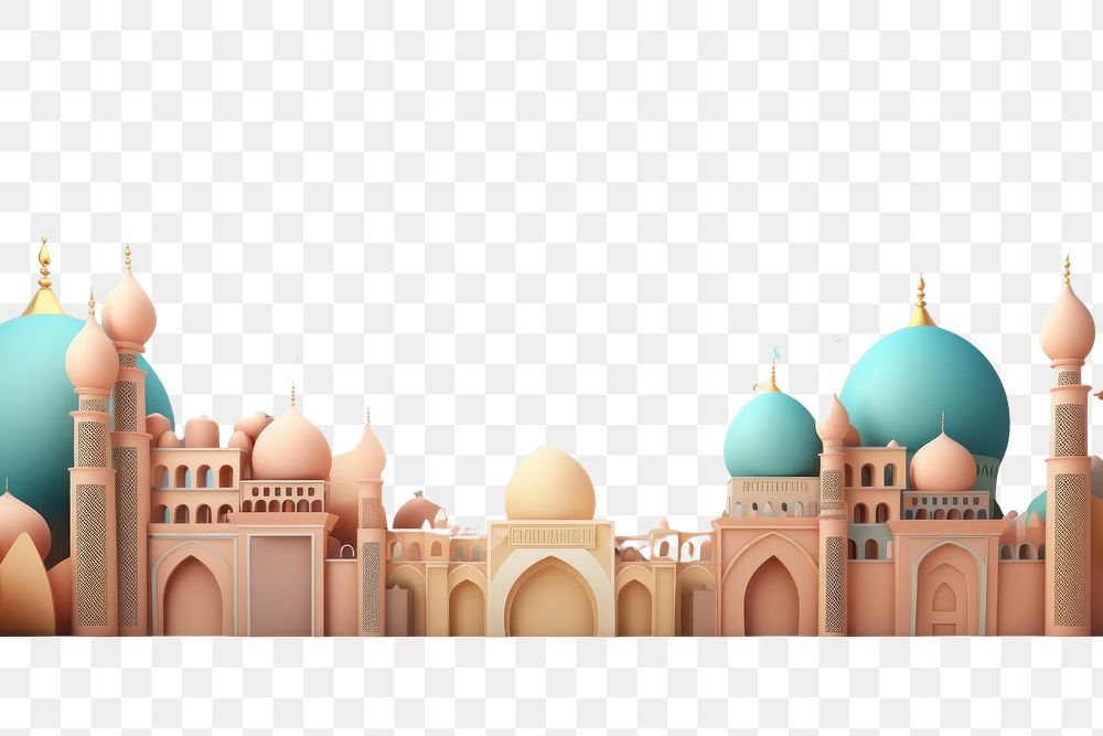 PNG 3d modern Islamic architecture | Premium PNG - rawpixel
