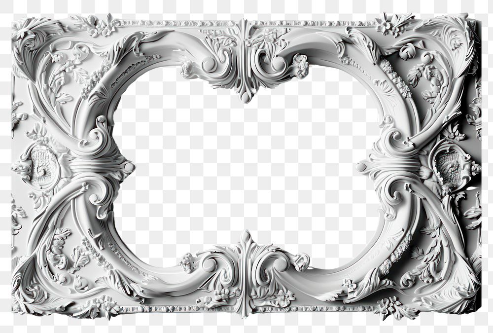 PNG Bas-relief art nouveau frame | Premium PNG - rawpixel