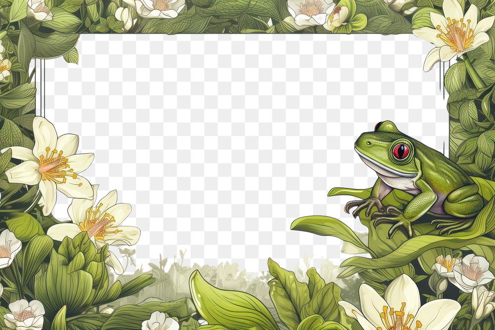 PNG Toile Frog border frog | Premium PNG - rawpixel