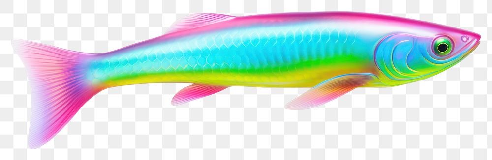 PNG Surrealistic painting neon fish | Free PNG - rawpixel
