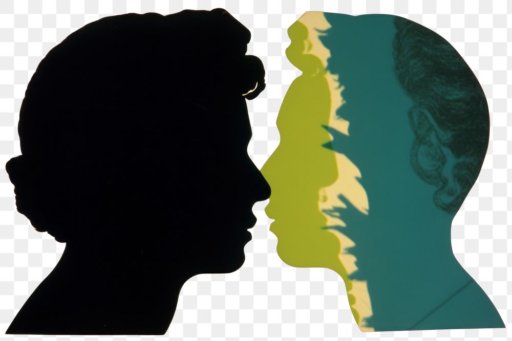 PNG 2 head silhouette art | Premium PNG - rawpixel