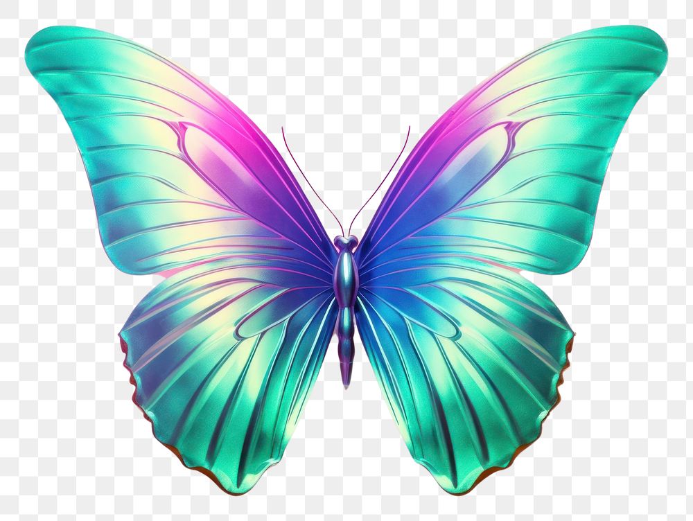 PNG Side view butterfly iridescent | Free PNG - rawpixel
