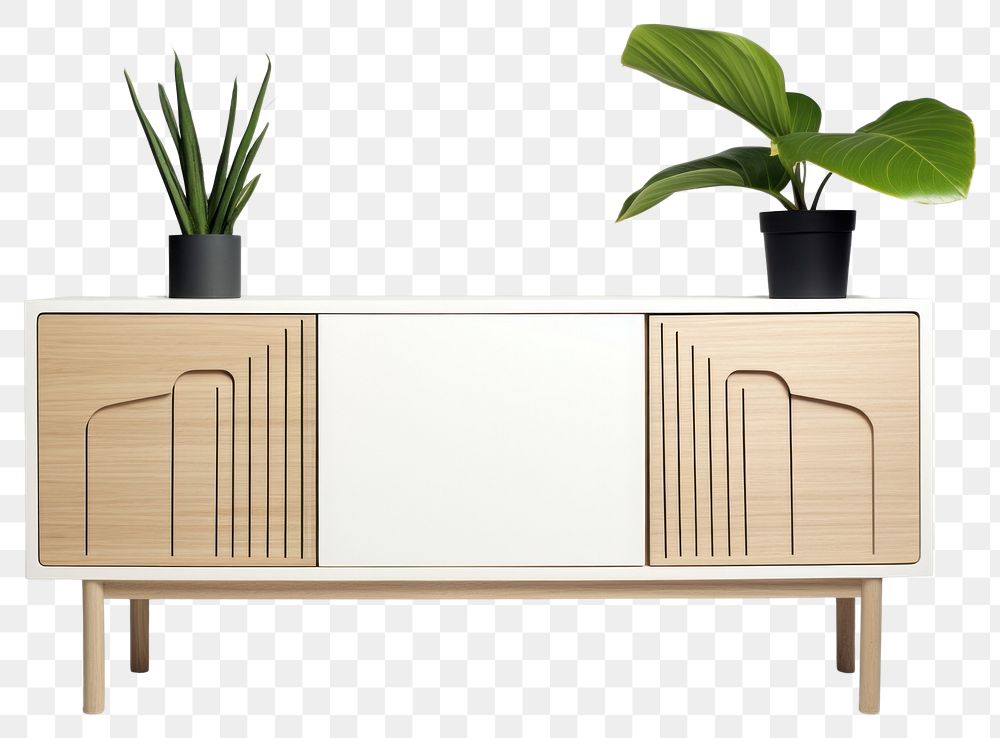 PNG Houseplants furniture sideboard cabinet | Free PNG - rawpixel