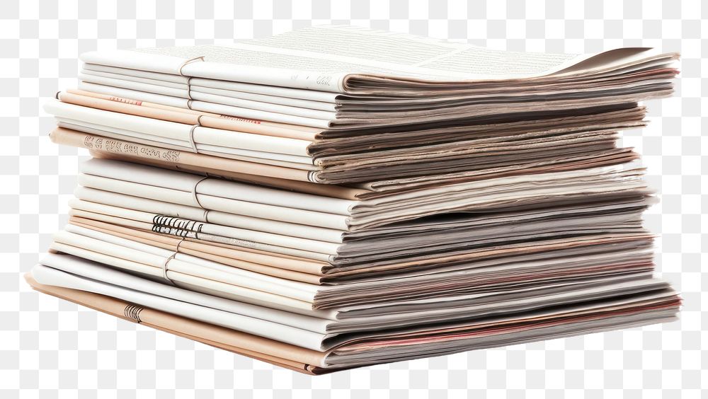 PNG Stack Newspapers newspaper white | Premium PNG - rawpixel