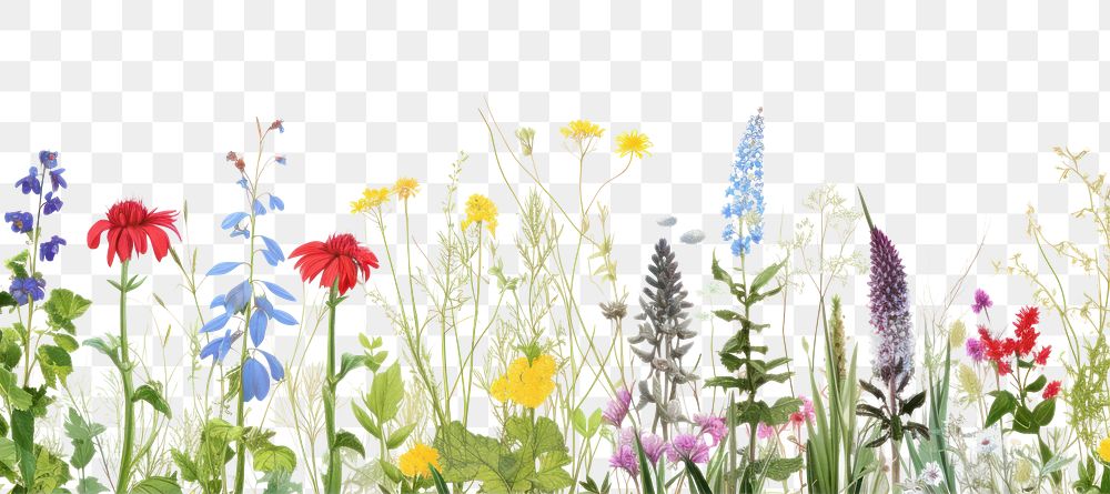 PNG Wildflower border outdoors nature | Premium PNG - rawpixel