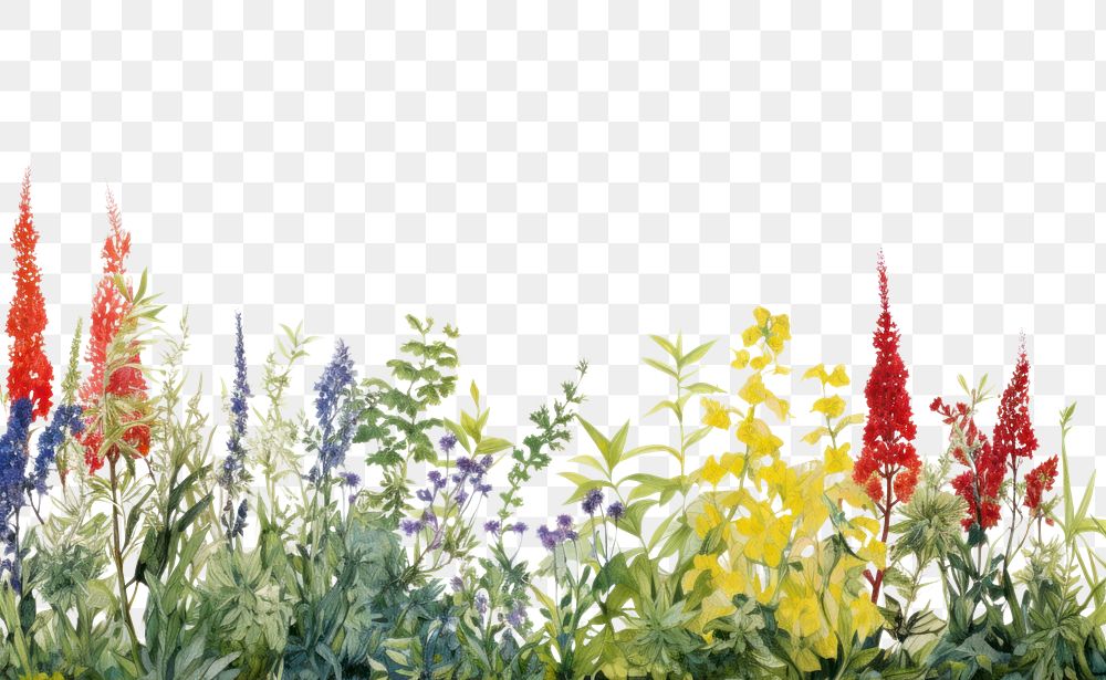 PNG Bush border outdoors flower | Premium PNG - rawpixel