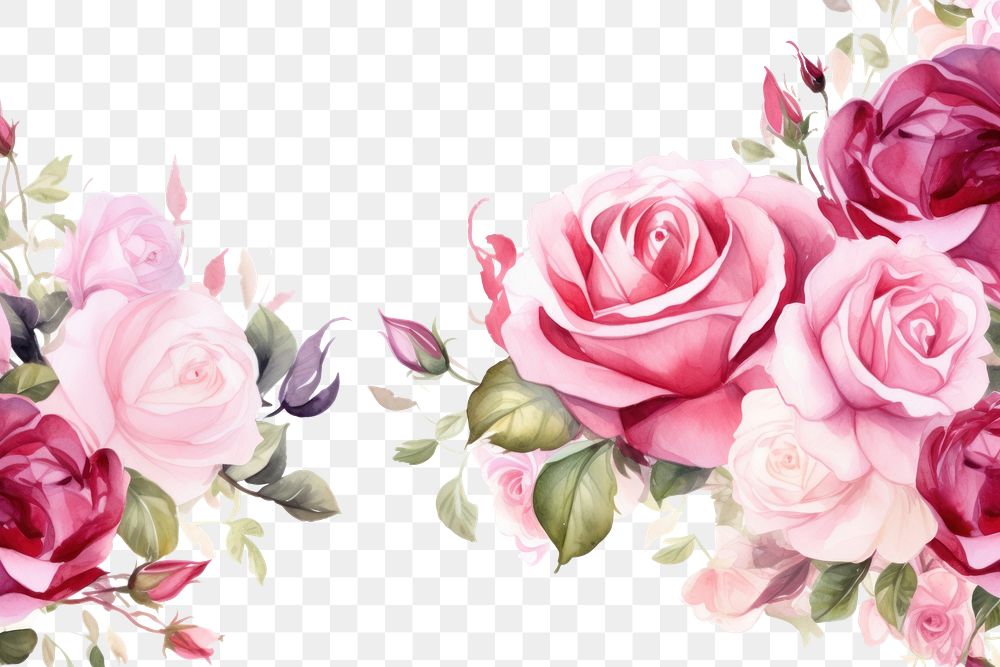 PNG Roses painting pattern flower. | Premium PNG - rawpixel