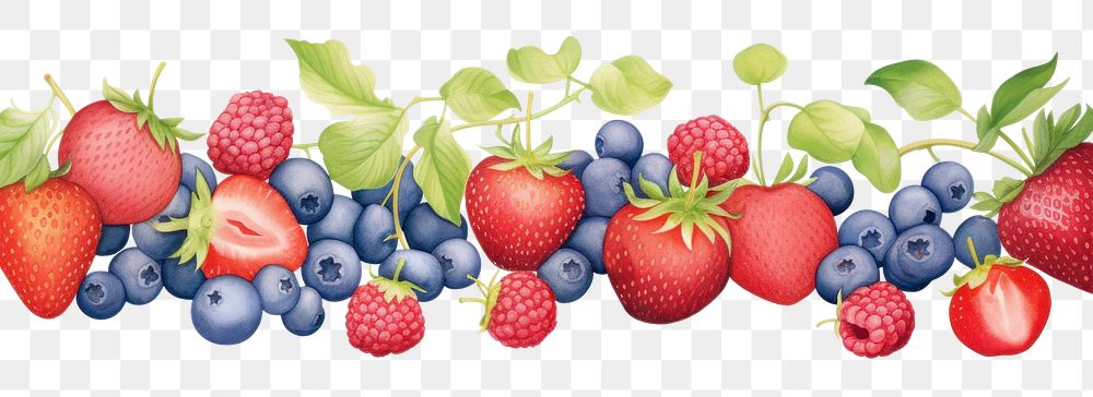 PNG Berry strawberry blueberry raspberry. | Free PNG - rawpixel