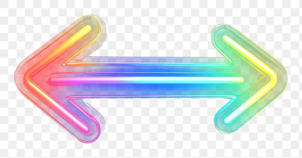 PNG 3D render neon arrow | Premium PNG - rawpixel
