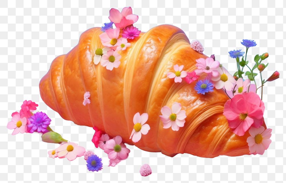 PNG Croissant flower plant food. | Free PNG - rawpixel