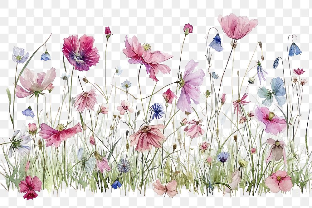 PNG Wildflower border outdoors pattern | Premium PNG - rawpixel