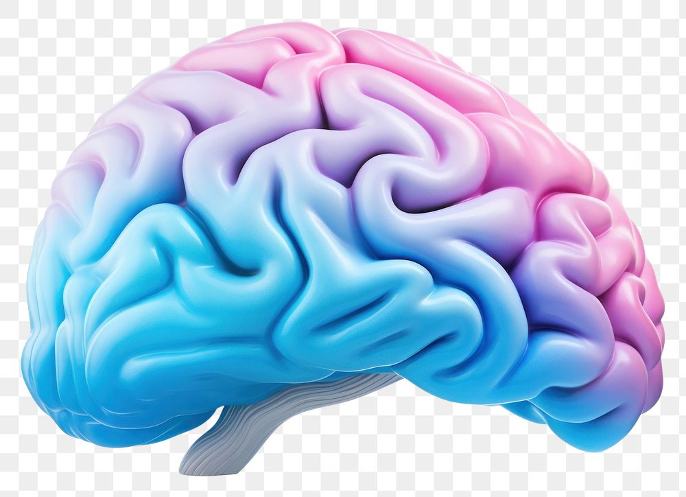 PNG Brain blue white background | Premium PNG - rawpixel
