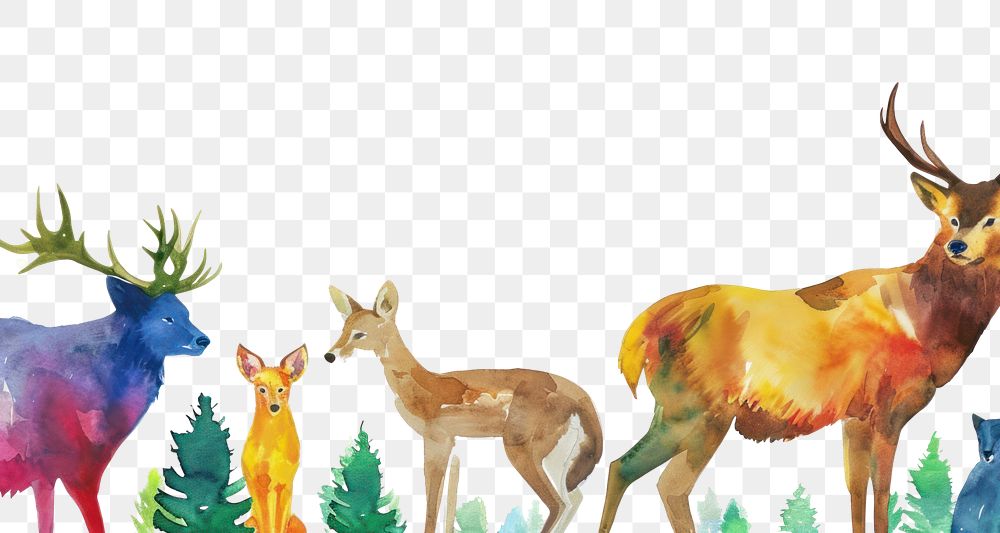 PNG Forest animals livestock wildlife | Free PNG - rawpixel