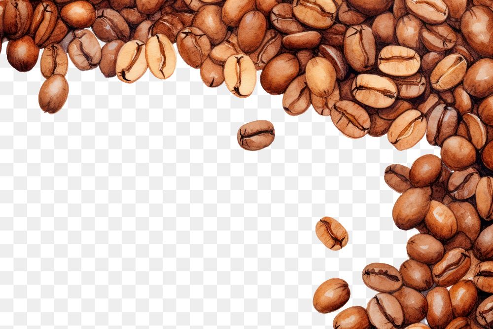 PNG Coffee beans border refreshment | Free PNG - rawpixel